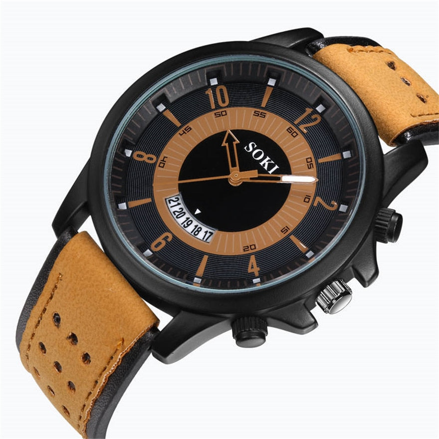 SOKI Fashion Watch Men Casual Military Sport Men's Watch High Quality ...